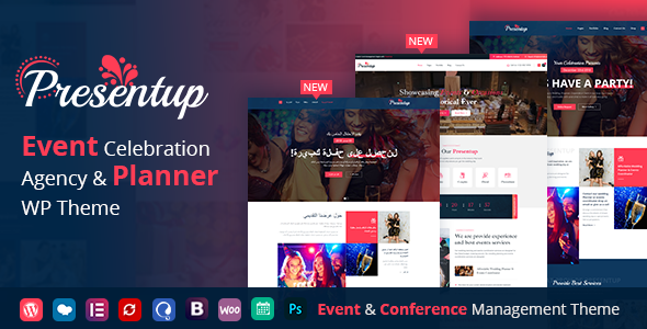 Presentup - Event Planner & Celebrations Management WordPress Theme by ThemetechMount